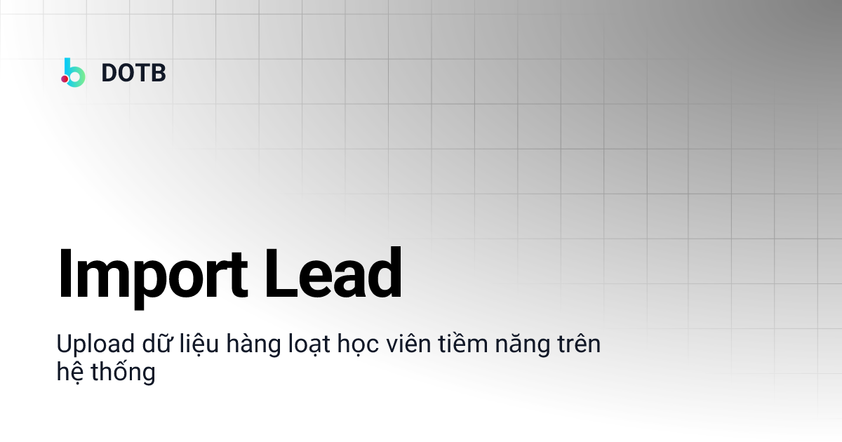 Import Lead | DOTB